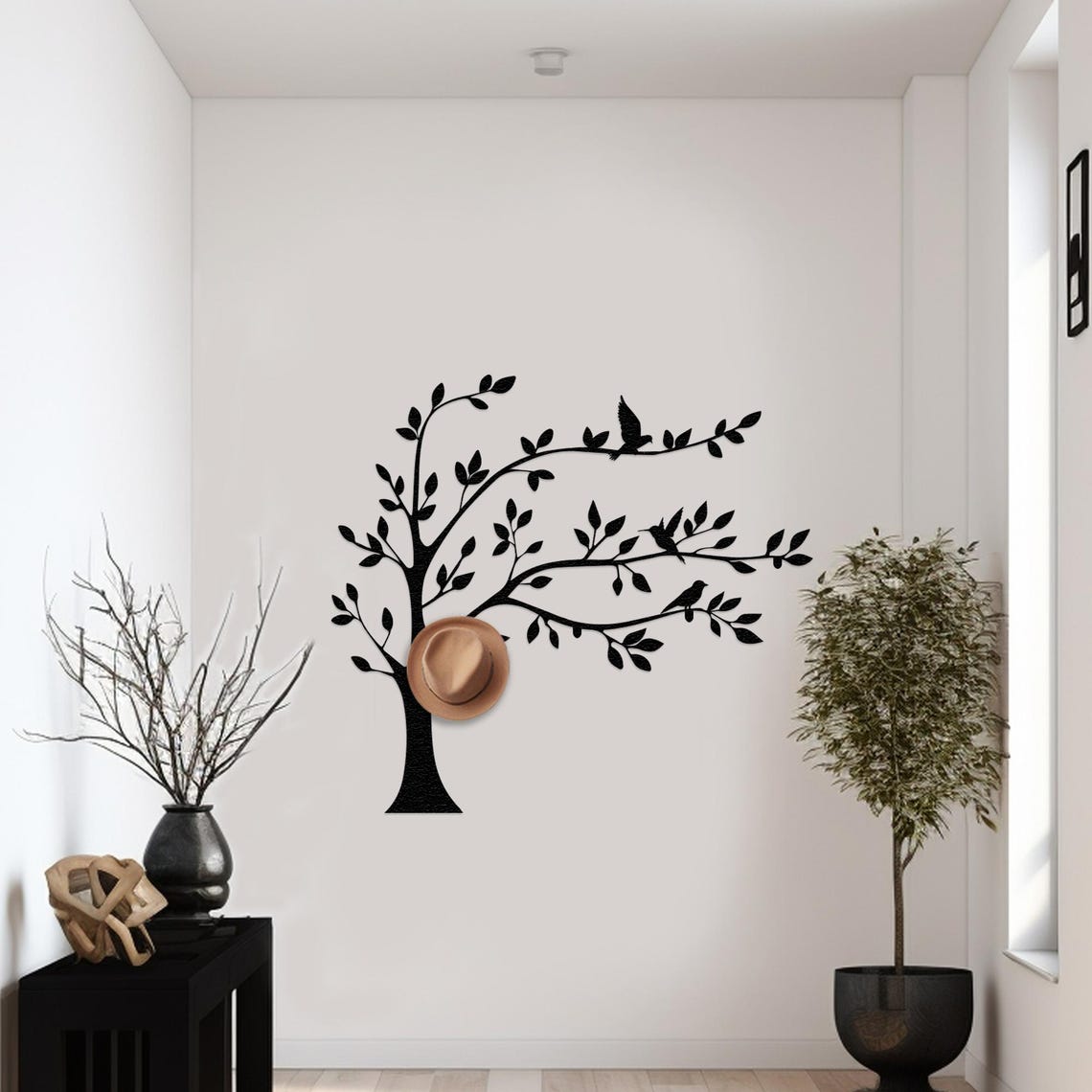 Extra Large Tree Branch Wall Hook, 98" Coat Hanger, Entryway Organizer ...