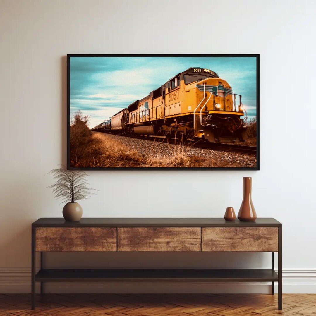 American Flag Train Digital Photo Instant Digital Download for Wall Art ...