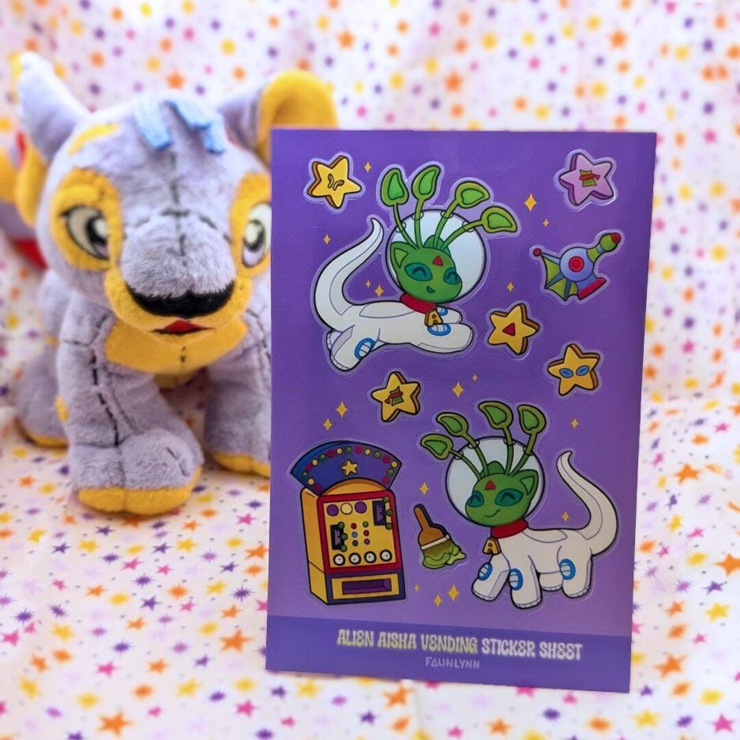 Alien Aisha Vending Sticker Sheet - Etsy