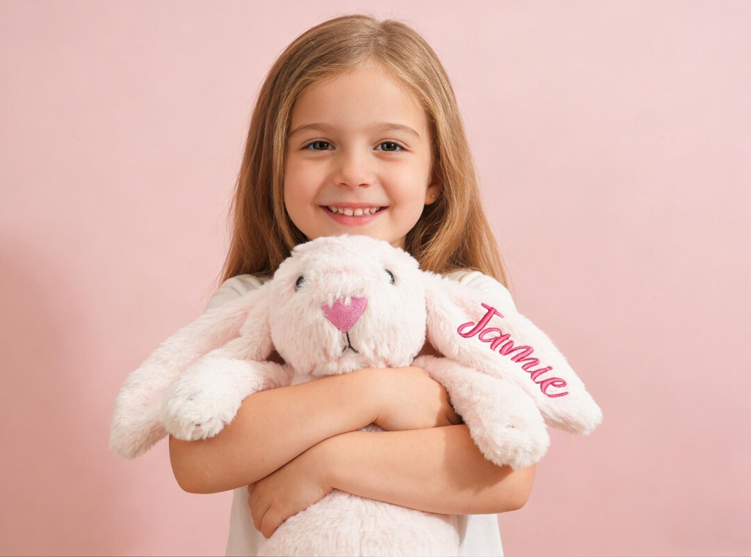 Personalized Plush Bunny Rabbit: Embroidered Stuffed Animal - Etsy