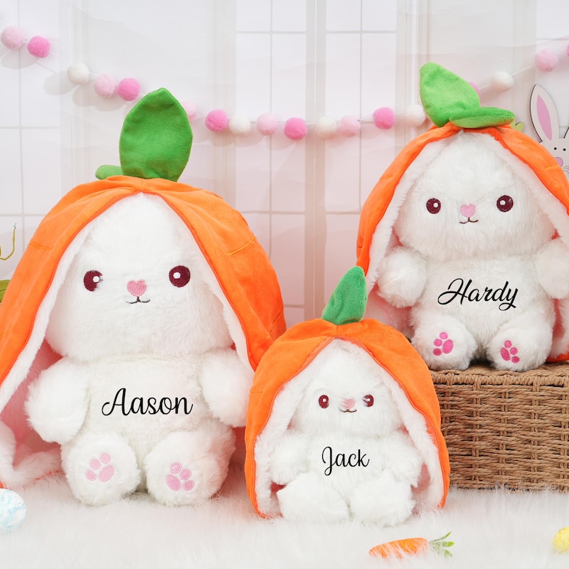 Rabbit Carrot Plush - Etsy