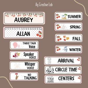 Editable Cherry Bundle Classroom Decor - Etsy