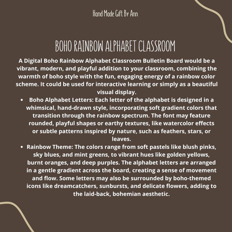 Boho Rainbow Alphabet Classroom - Etsy