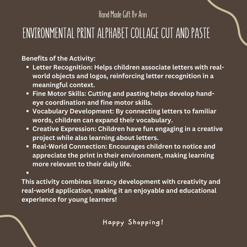 Environmental Print Alphabet Collage Cut and Paste - Etsy