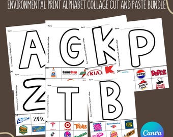 Environmental Print Alphabet Collage Cut and Paste - Etsy