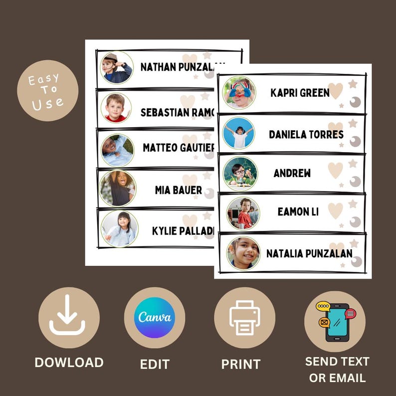 Editable Desk Name Plates - Etsy