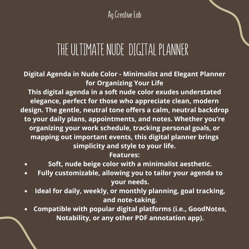 The Ultimate Nude Digital Planner - Etsy