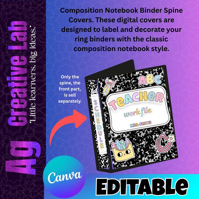 Preschool Binder Cover - Etsy