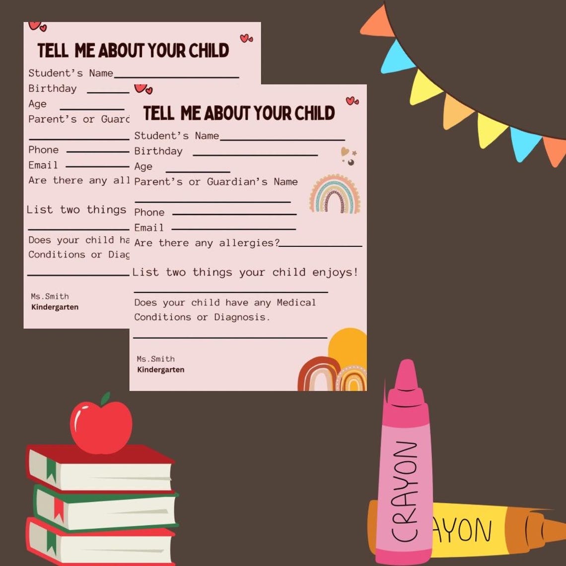 Editable Tell Me About Your Child - Etsy