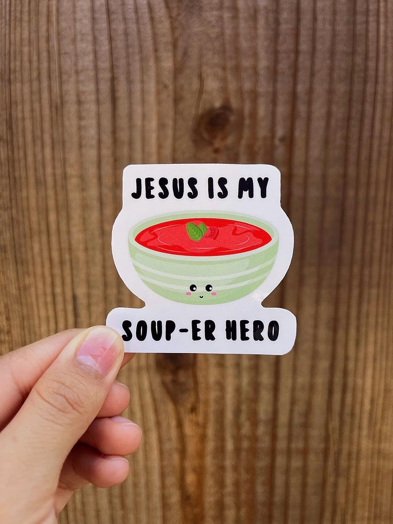 Cute Christian Pun Sticker Pack, Jesus Loafs You, Faith Taco, Soup-er ...