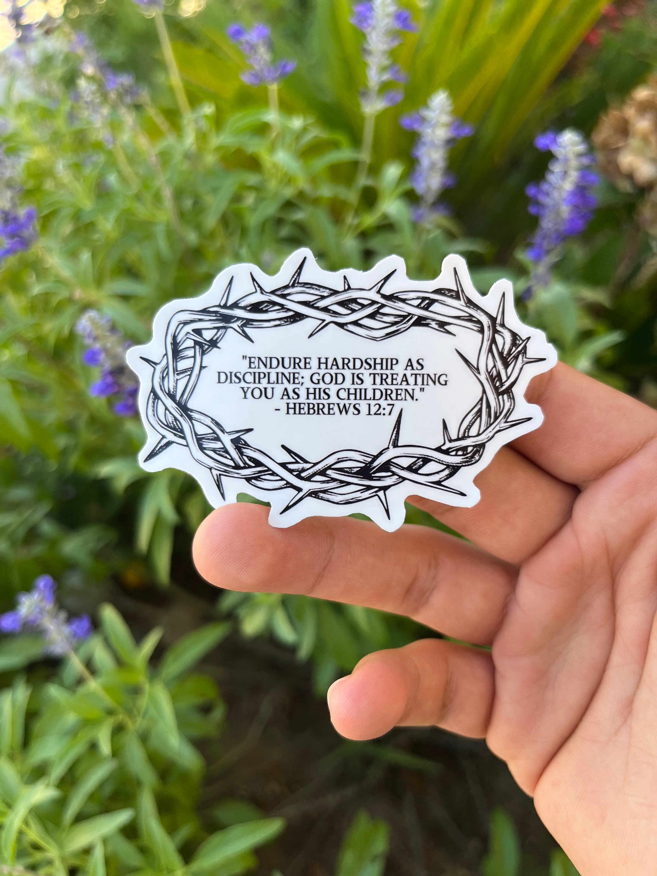 Jesus Crown Hebrews Sticker, Waterproof Vinyl Stickers, Bible Sticker ...