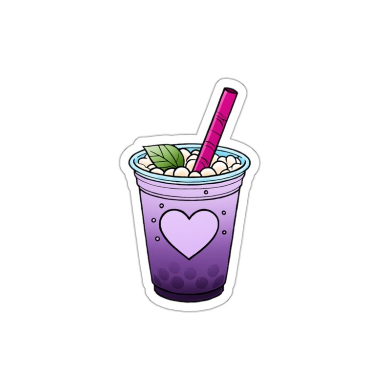 Cute Boba Tea Sticker Aesthetic Boba Pearl Milk Tea Decal for Laptop ...