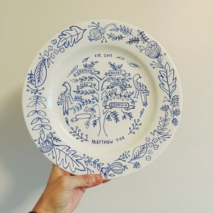 Family Tree Plates, Family Tree, Personalized Plates, Gift, Serving ...