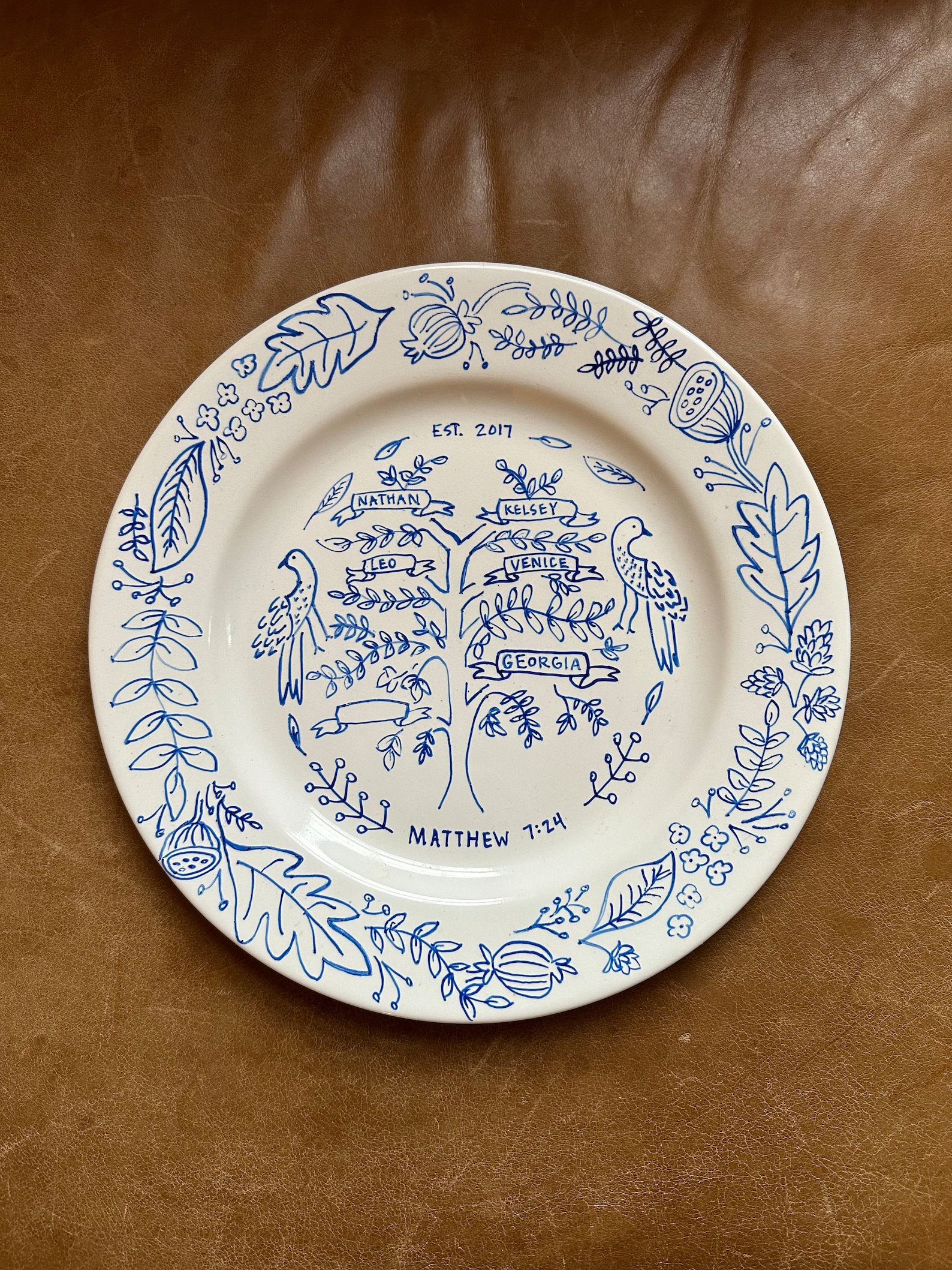 Family Tree Plates, Family Tree, Personalized Plates, Gift, Serving ...