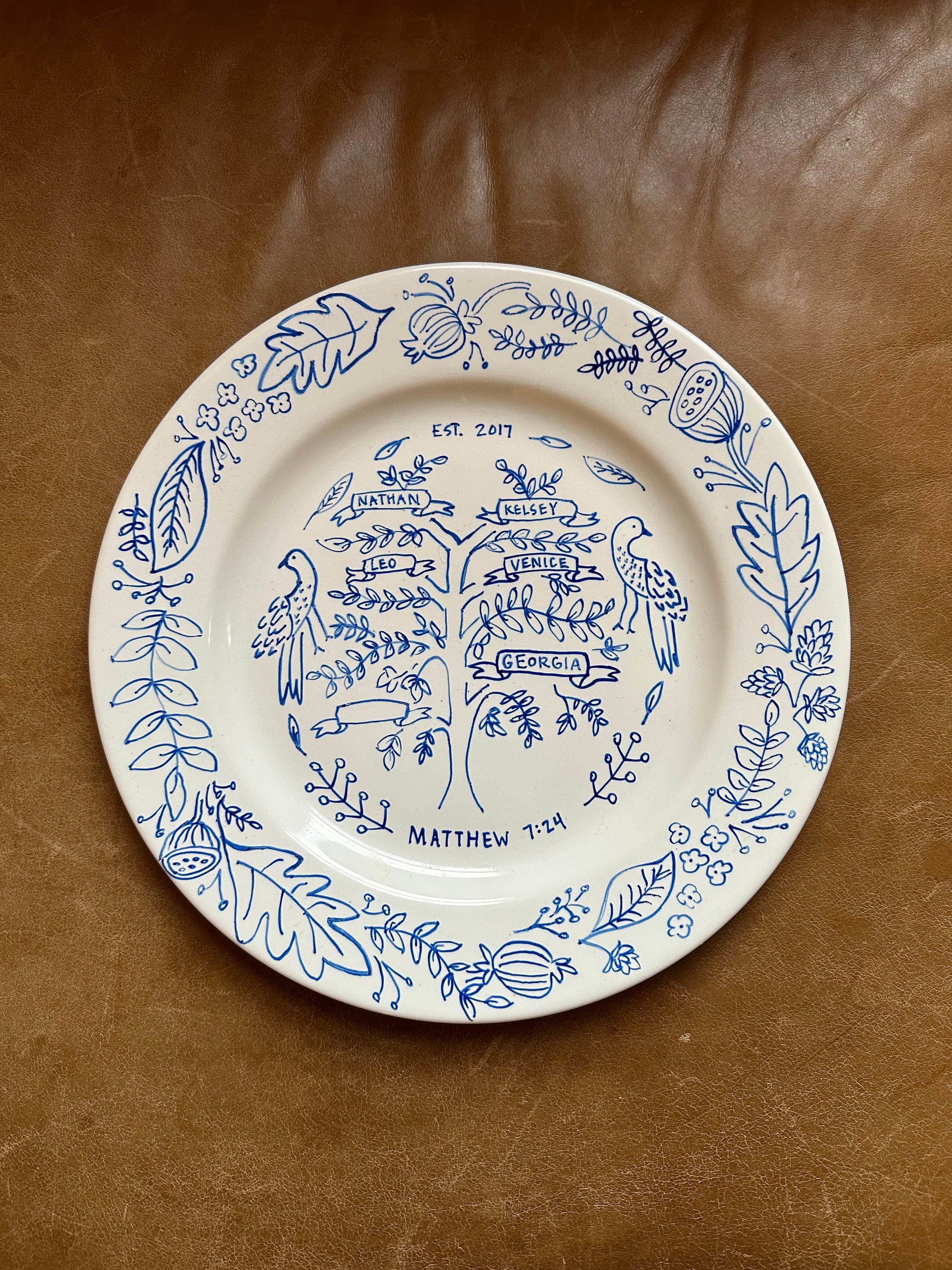 Family Tree Plates, Family Tree, Personalized Plates, Gift, Serving ...