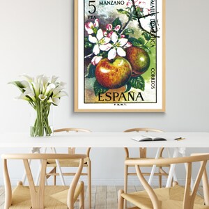 Botanical Art and Flower Art, Spain Art, Travel Poster, Kitchen Wall ...