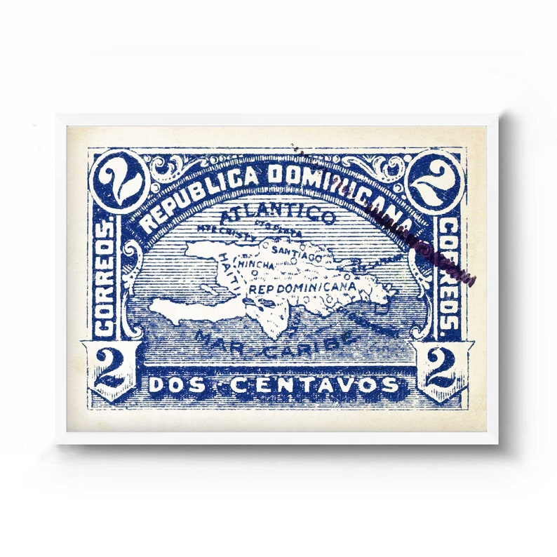 Dominican Republic Wall Art Map Tropical Art Print - Etsy