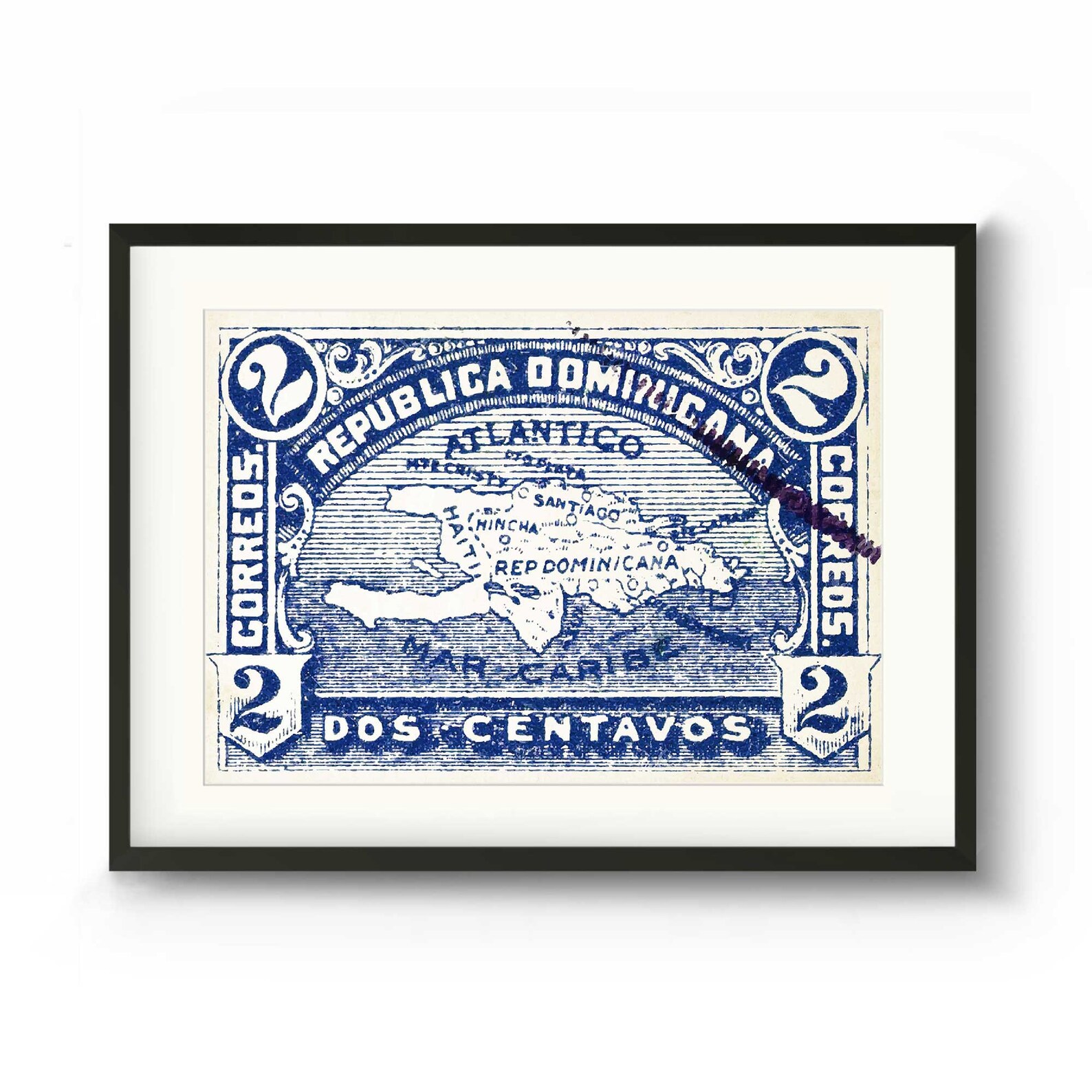 Dominican Republic Wall Art Map Tropical Art Print - Etsy