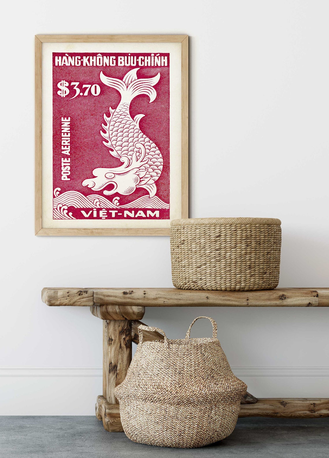 Vietnamese Art Print of Ocean and Fish Illustration Print for - Etsy