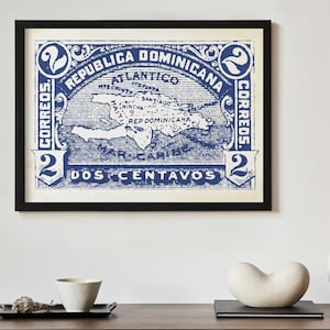 Dominican Republic Wall Art Map, Tropical Art Print, Illustration Art ...
