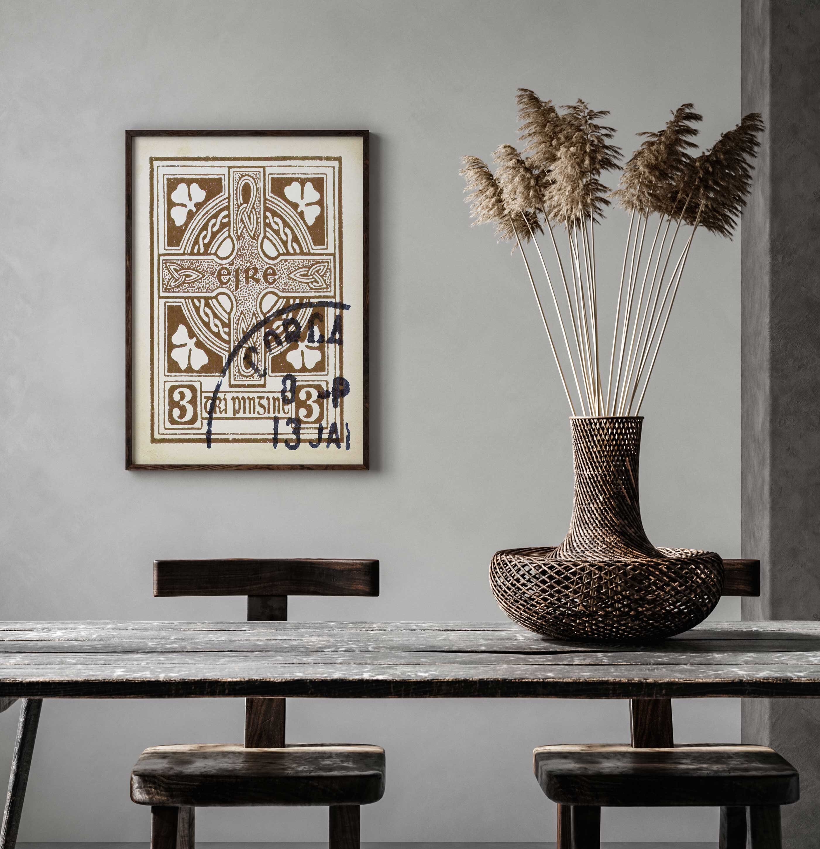 Celtic Cross Irish Wall Art Print, Christian Art, Celtic Art, the Irish ...