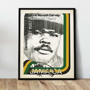 African Art Print of Marcus Garvey Jamaican Political Activist, Black ...