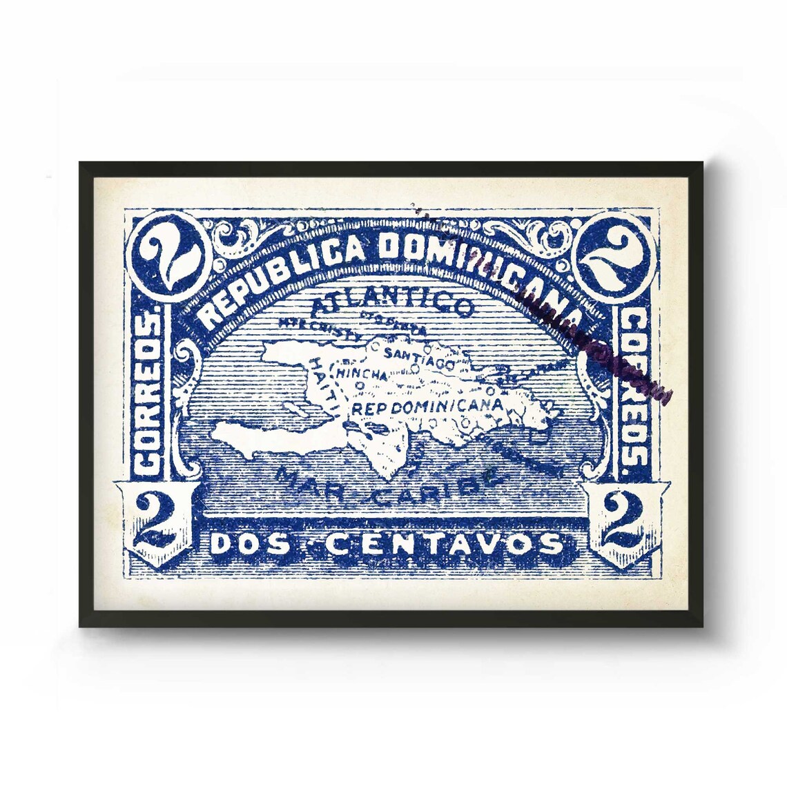 Dominican Republic Wall Art Map Tropical Art Print - Etsy