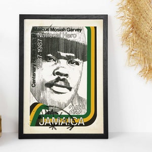 African Art Print of Marcus Garvey Jamaican Political Activist, Black ...