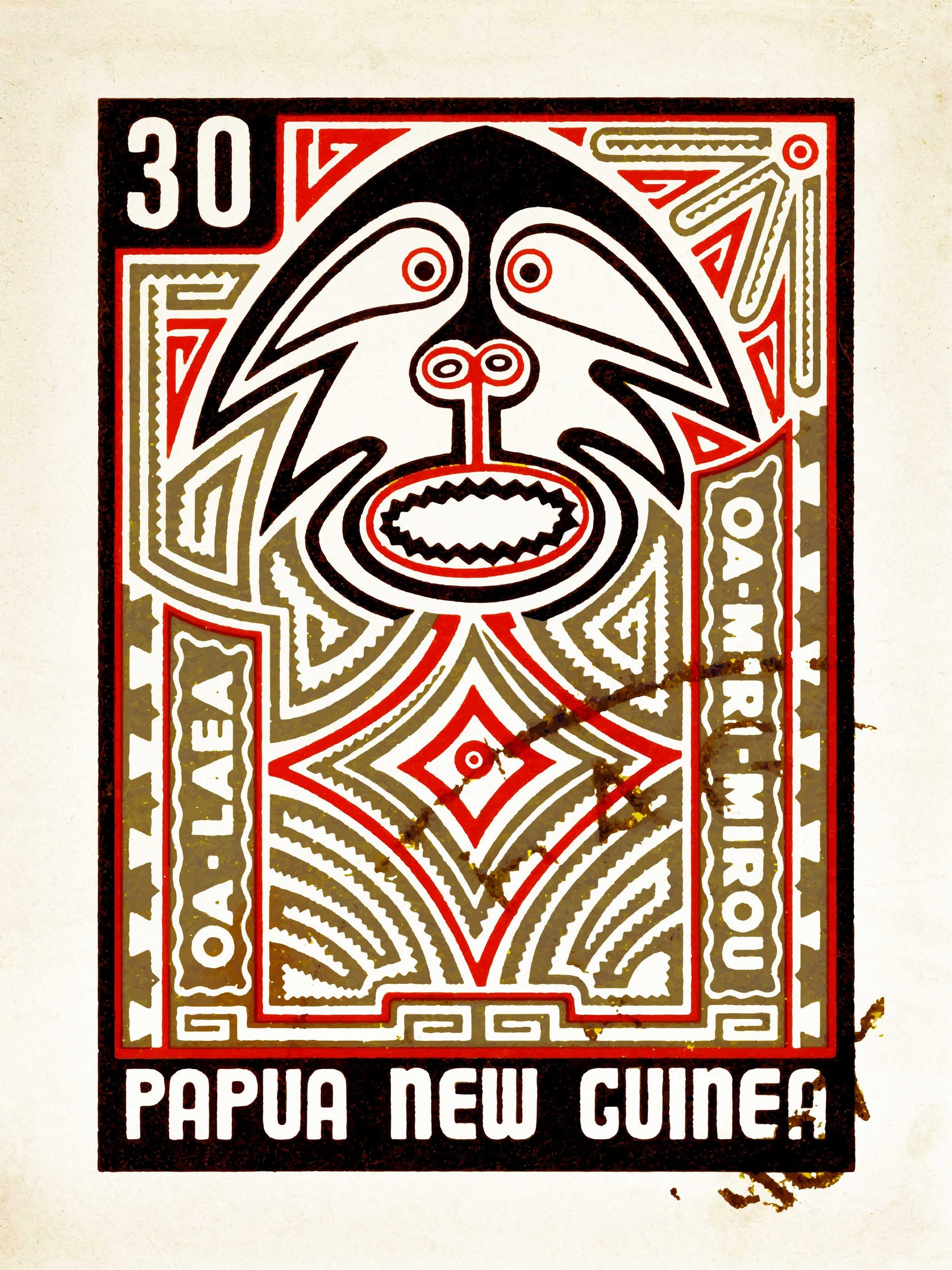 Papua New Guinea Tattoo Design and Art Print From Aboriginal Tribal ...