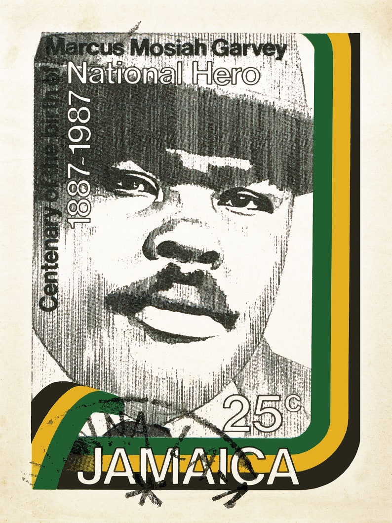African Art Print of Marcus Garvey Jamaican Political Activist, Black ...