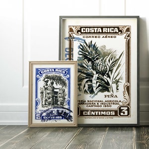 Costa Rica Art Print and Tropical Wall Art for Vintage Decor and Boho ...