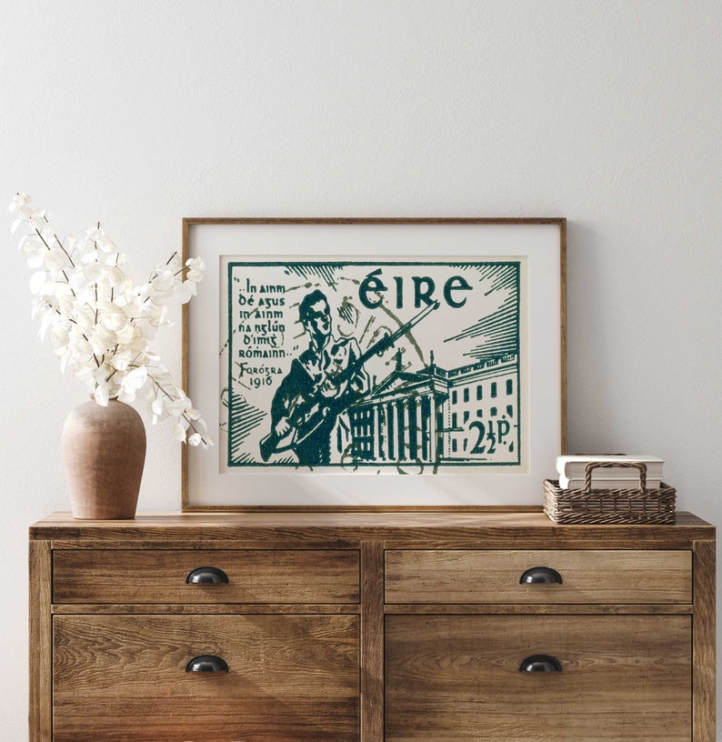 Ireland Postage Stamp Art Print Easter Rebellion Irish - Etsy