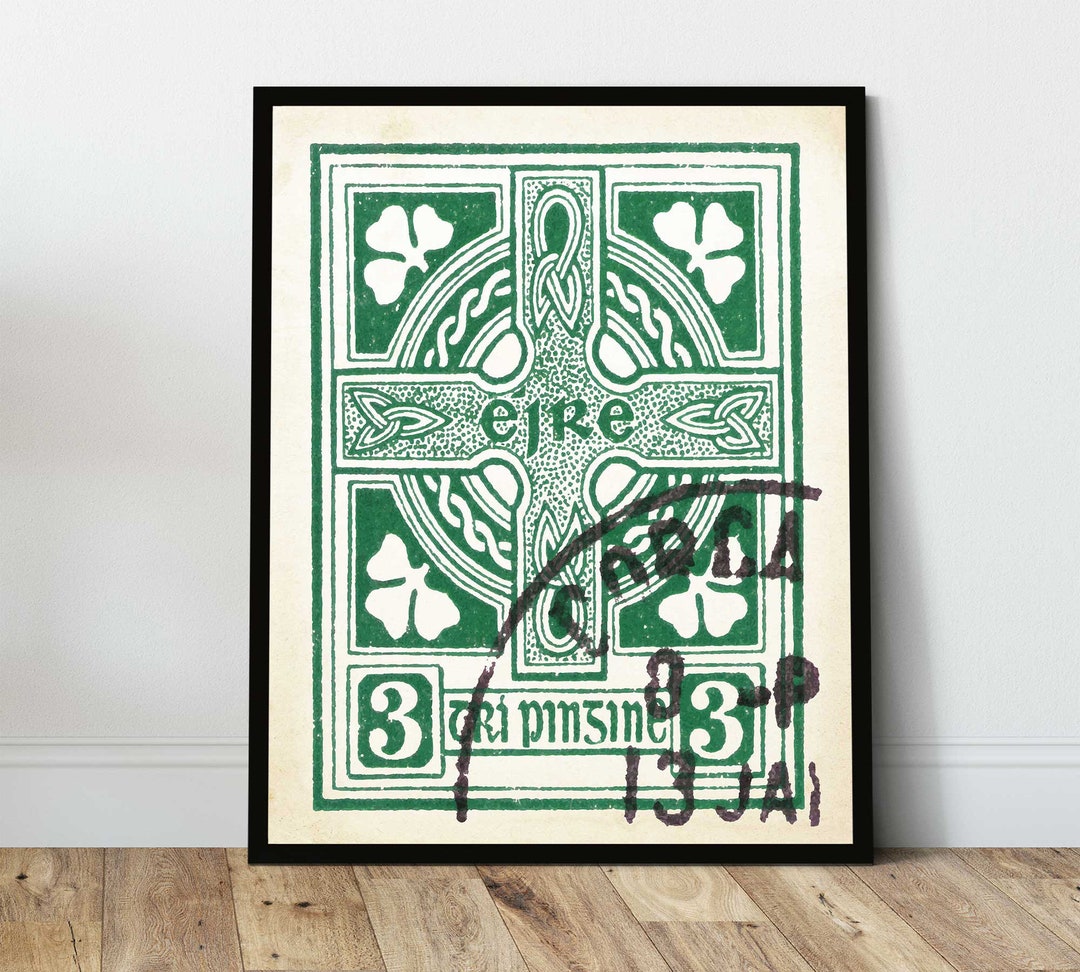 Celtic Cross Irish Wall Art Print, Christian Art, Celtic Art, the Irish ...