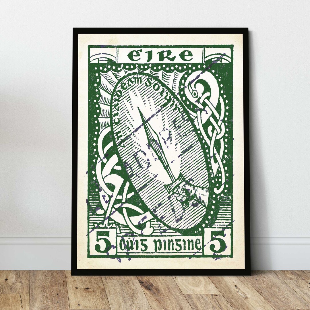 Irish Art Print of the Great Sword, Ancient Ireland Vintage Wall Art ...