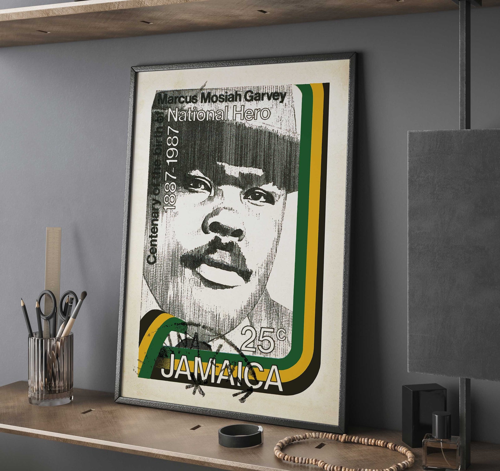 African Art Print of Marcus Garvey Jamaican Political - Etsy