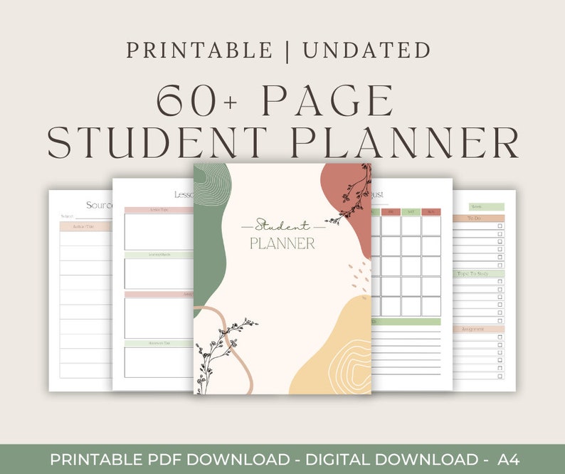 Digital Students Planner Printable Planner Goodnotes Planner Notability ...