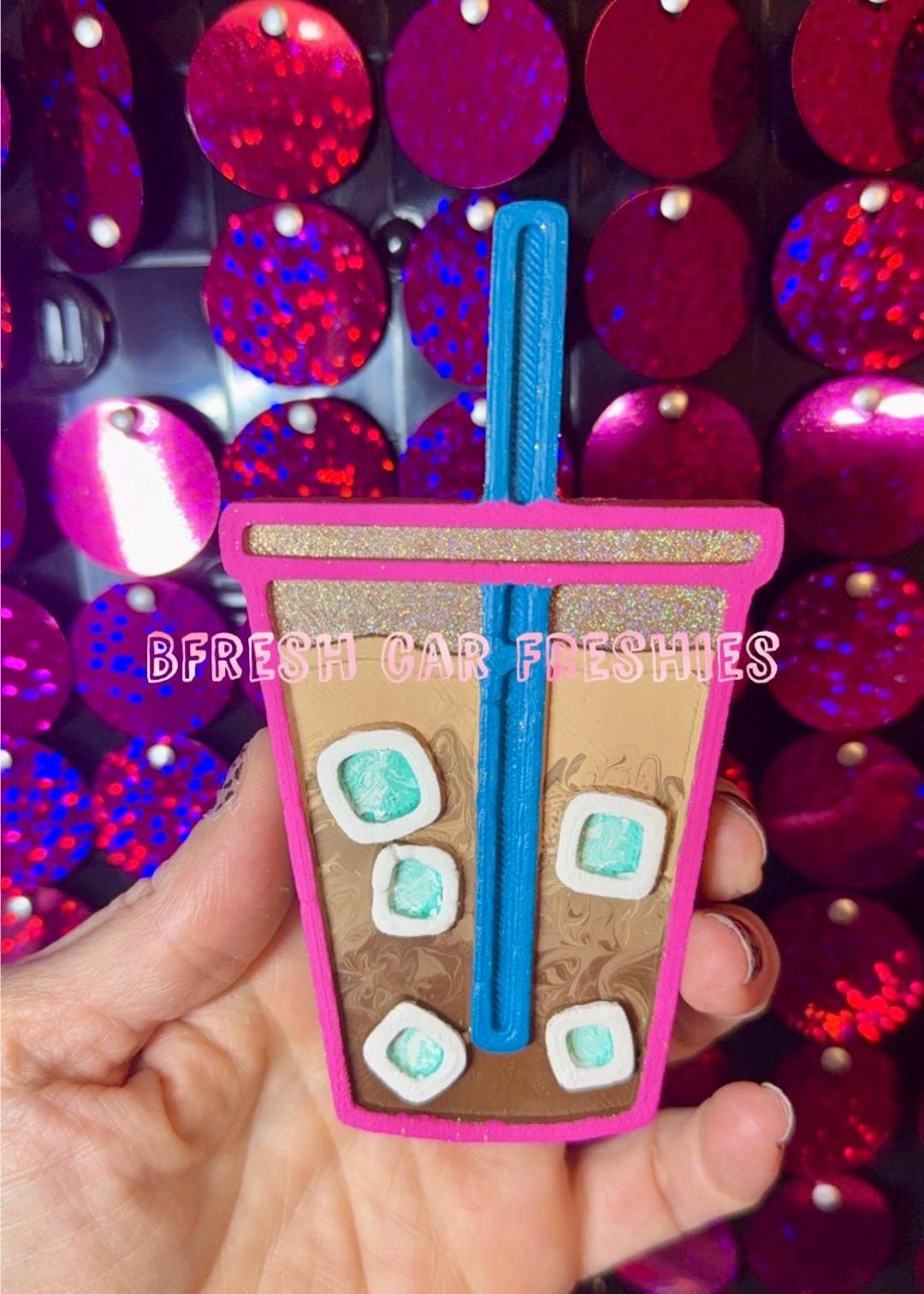 Iced Coffee Car Freshie, Car Scents, Air Fresheners, Coffee Freshie ...