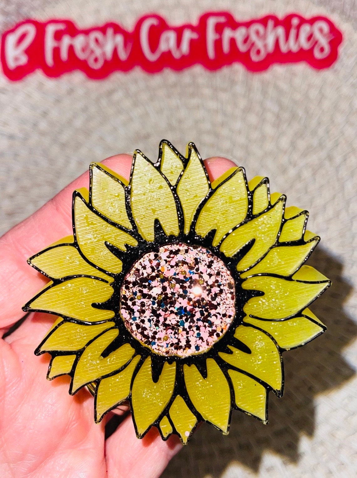 Sunflower Vent Clip Set (2), Car Freshie Set (2), Car Scents, Air ...