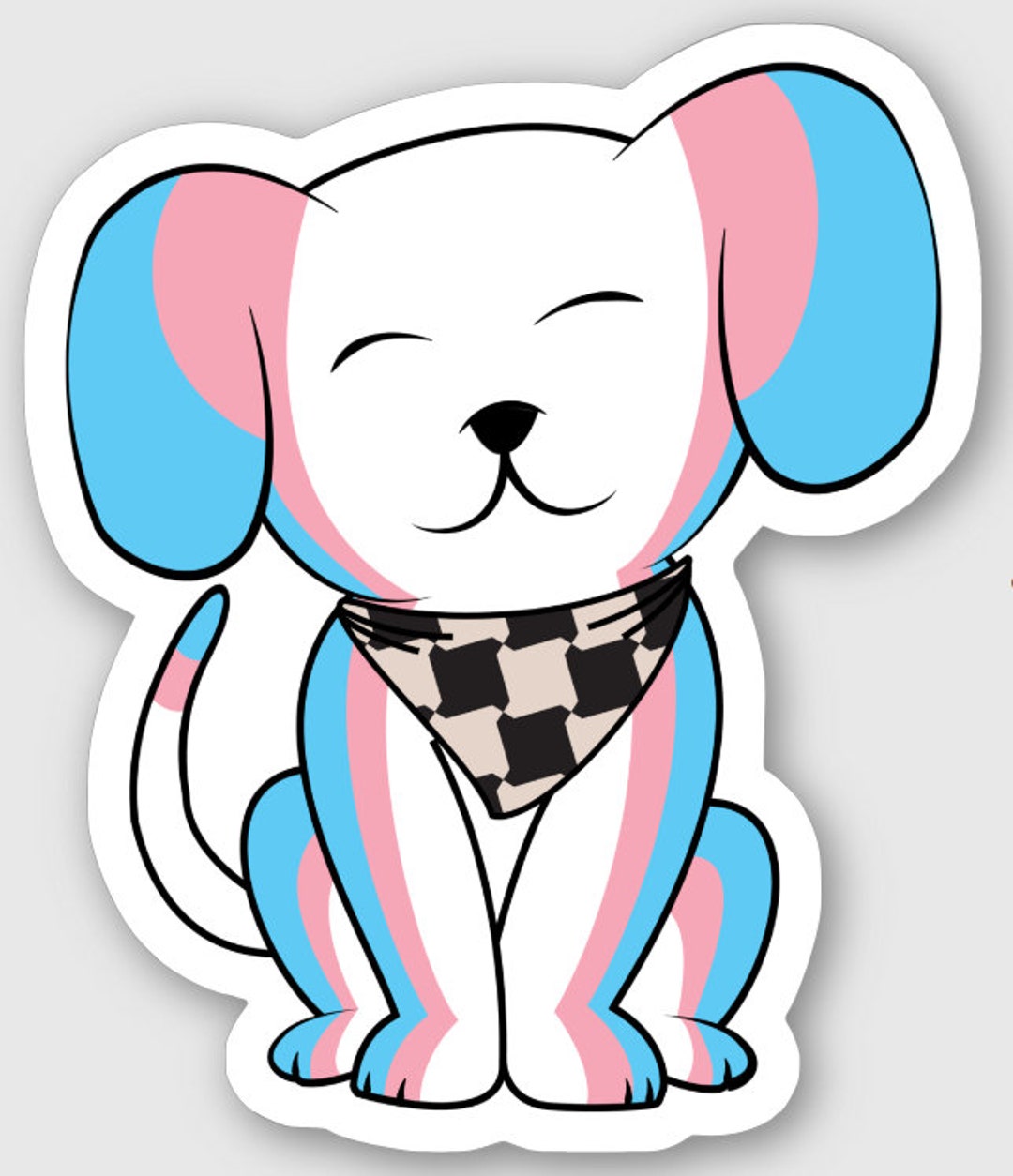 Transgender Pride Puppy Sticker | LGBTQ Flag | Pride Sticker | Decal ...