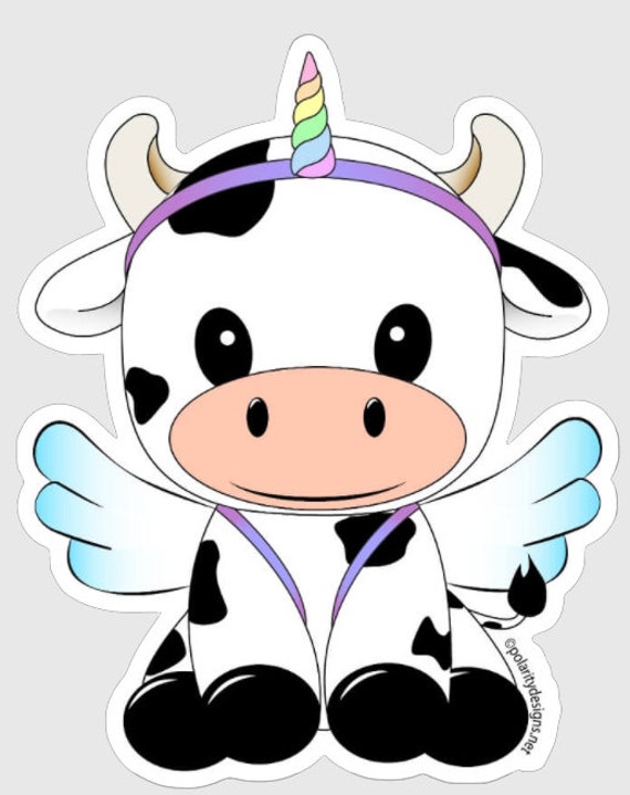 Rainbow Cow Unicorn Faierie sticker Papercraft Scrapbooking ...