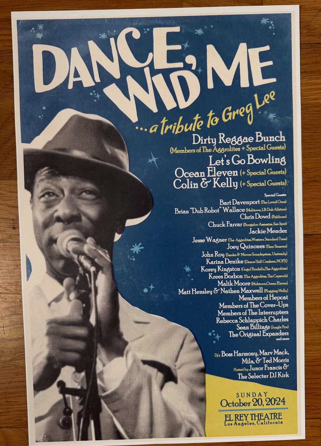 Greg Lee Concert Tribute Poster 'dance Wid Me' Hepcat Ska 11x17'' - Etsy