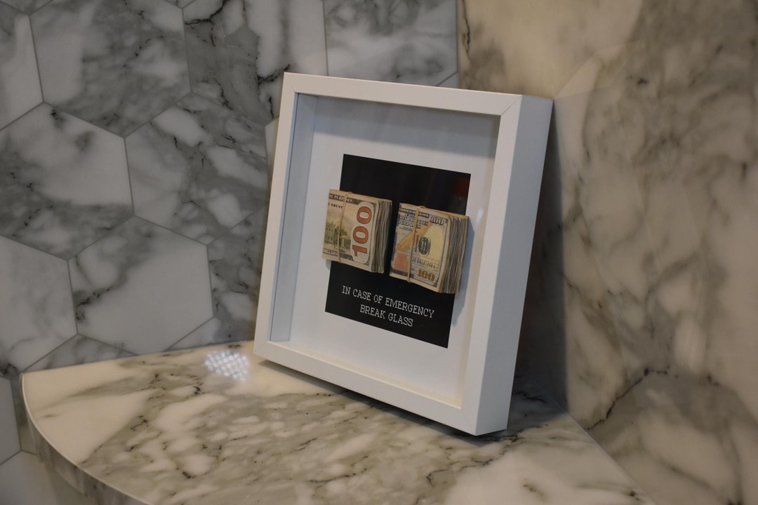 Folded Stacks of Cash 3D Canvas - in Case of Emergency Break Glass ...