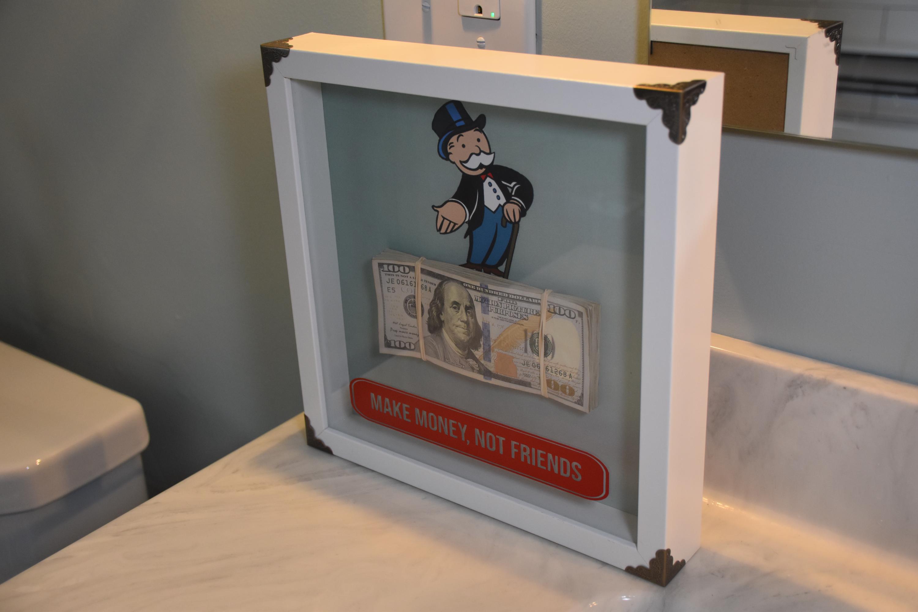 Monopoly 3D Art Canvas Realistic Prop Money Wall Art, 3D Cool Funny ...