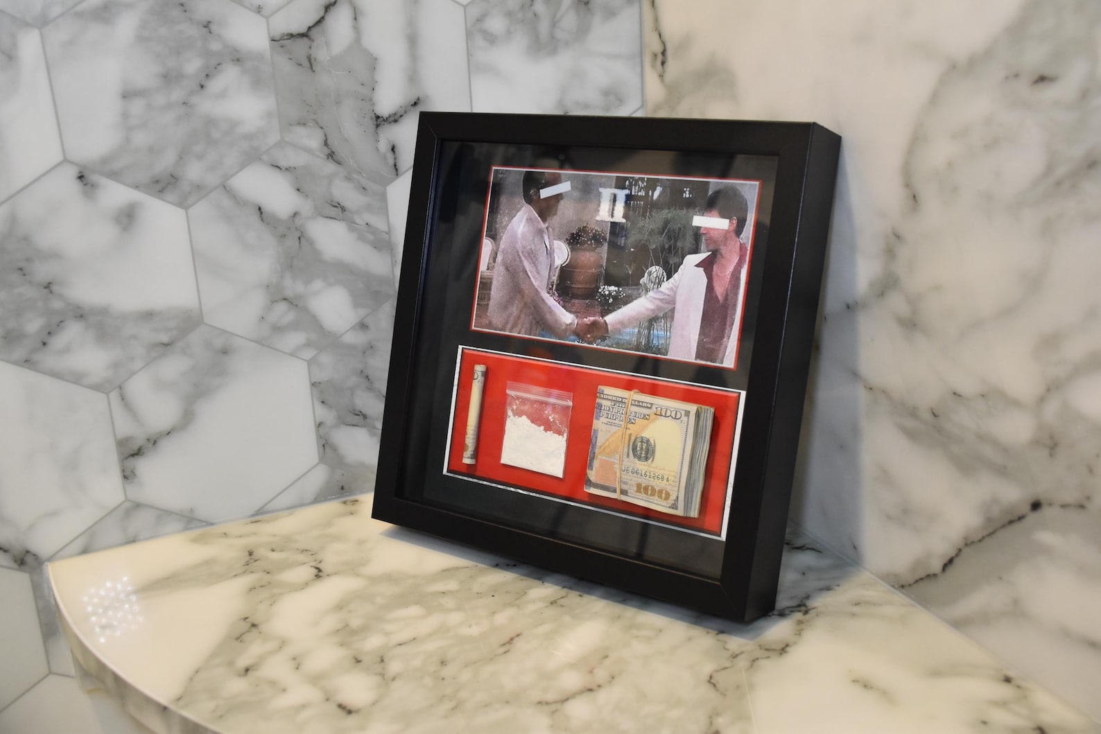 Al Pacino Money Art - 3D Shadow Box Bedroom Decor, Scarface Luxury ...