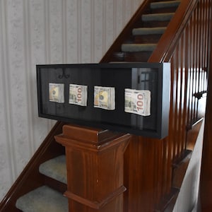 Stacked Money Shadow Box - Motivational Wall Art, Financial Decor, Man ...