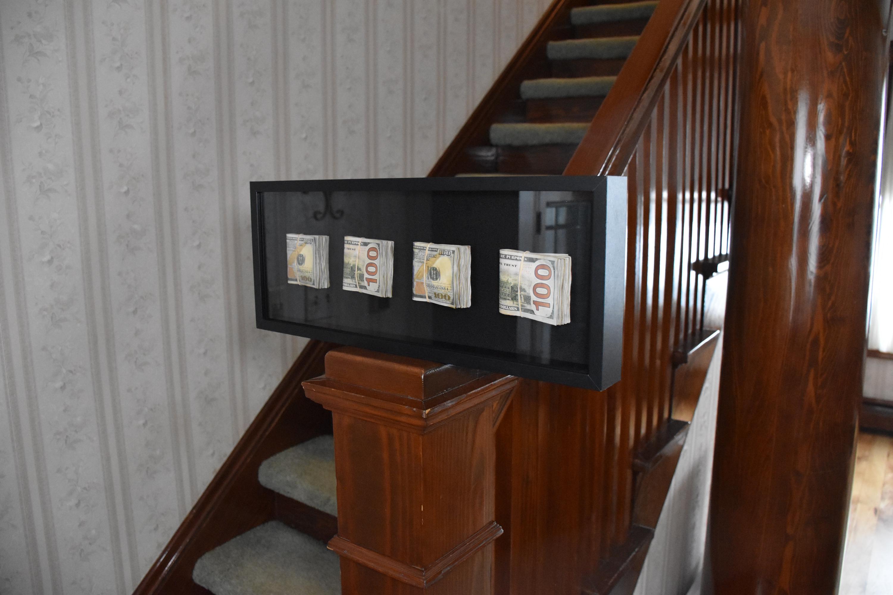 Stacked Money Shadow Box - Motivational Wall Art, Financial Decor, Man ...