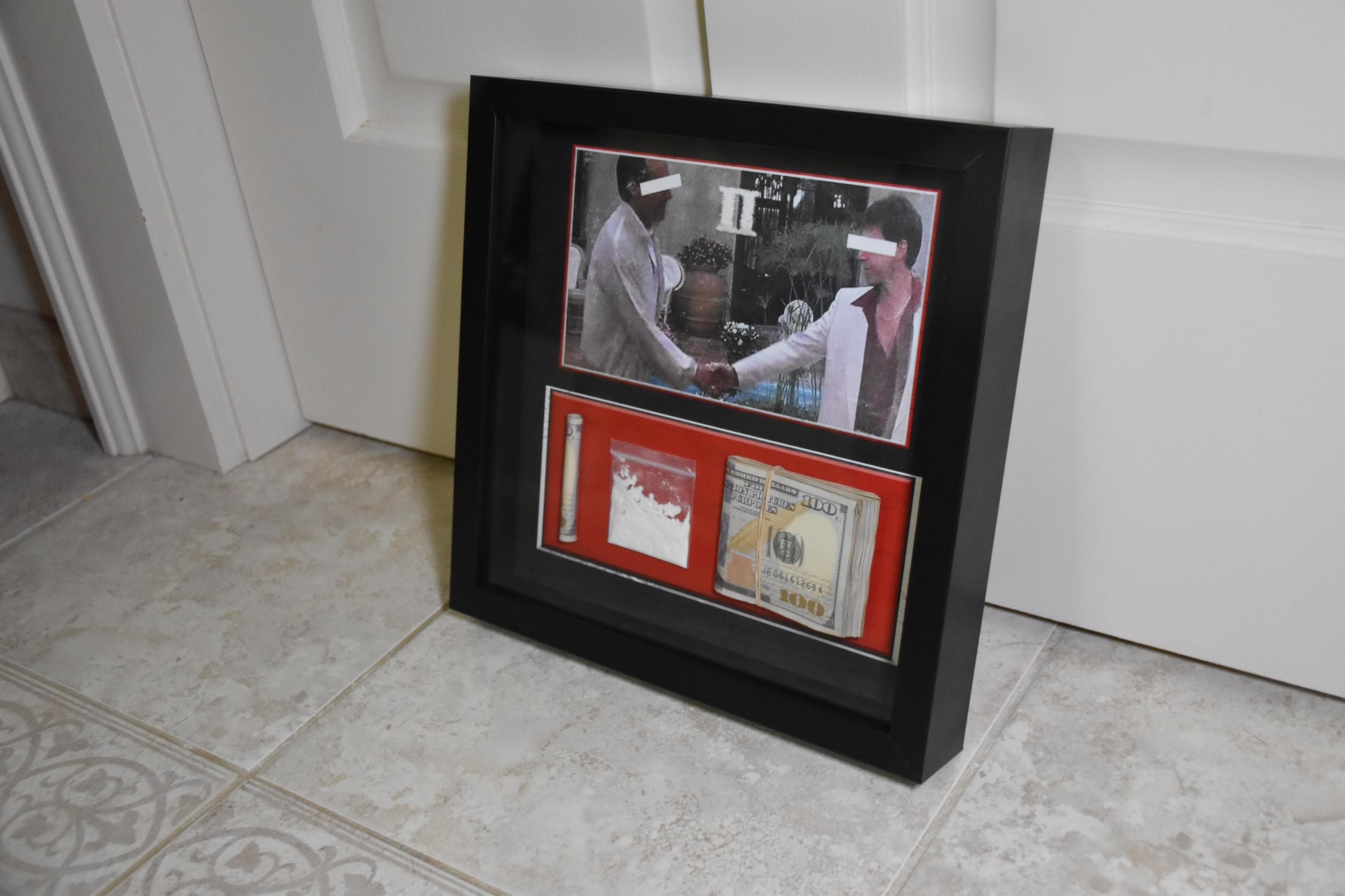 Al Pacino Money Art - 3D Shadow Box Bedroom Decor, Scarface Luxury ...