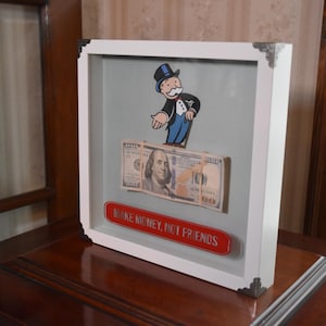 Monopoly 3D Art Canvas - Realistic Prop Money Wall Art, 3D Cool Funny ...