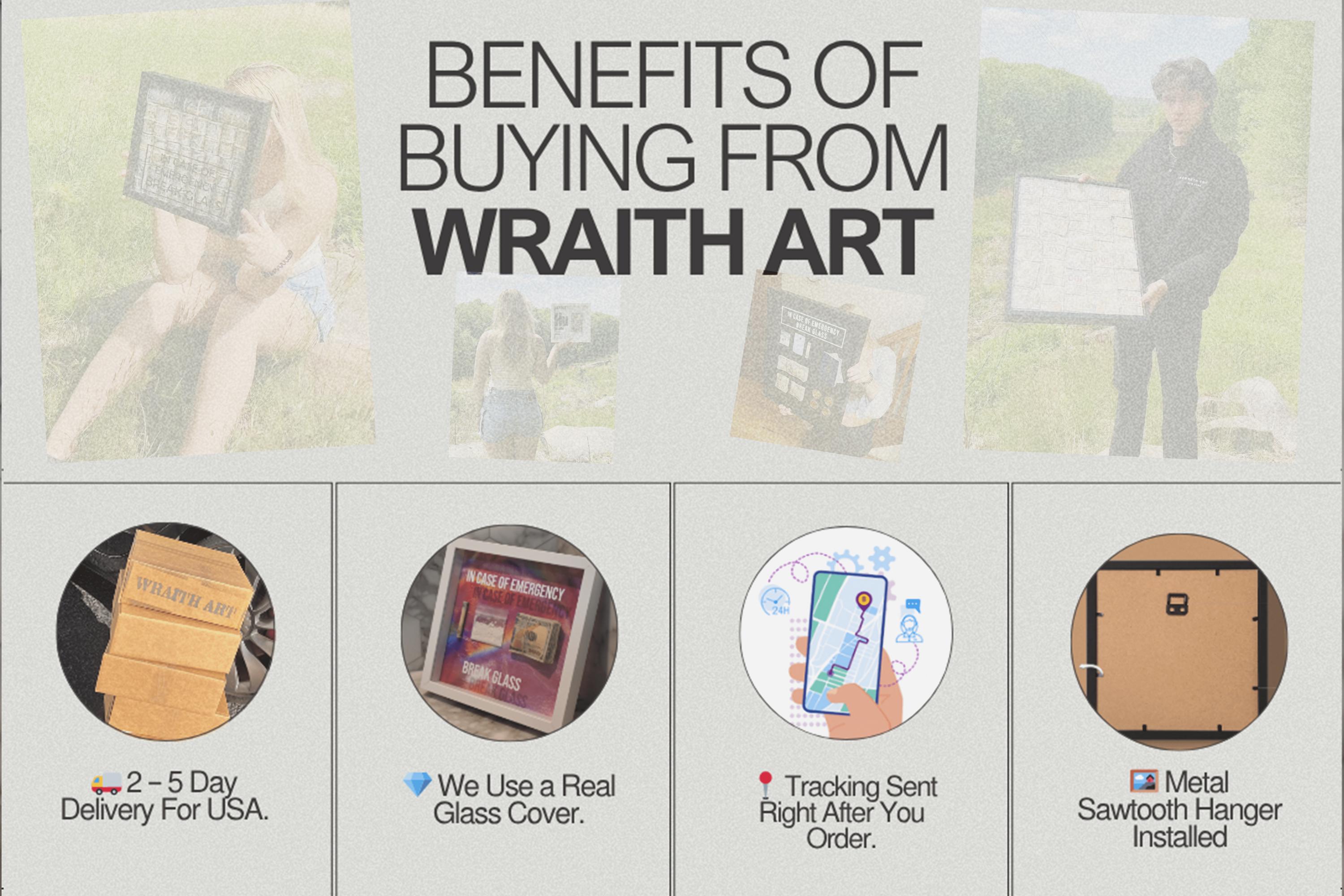 Stacked Money Shadow Box - Motivational Wall Art, Financial Decor, Man ...