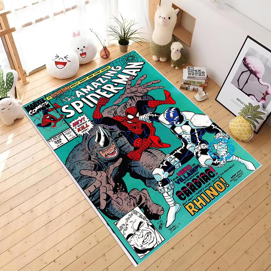Comic Book Rug, Spider Man Rug,comic Cover Rugsspiderman Rug, Comics ...